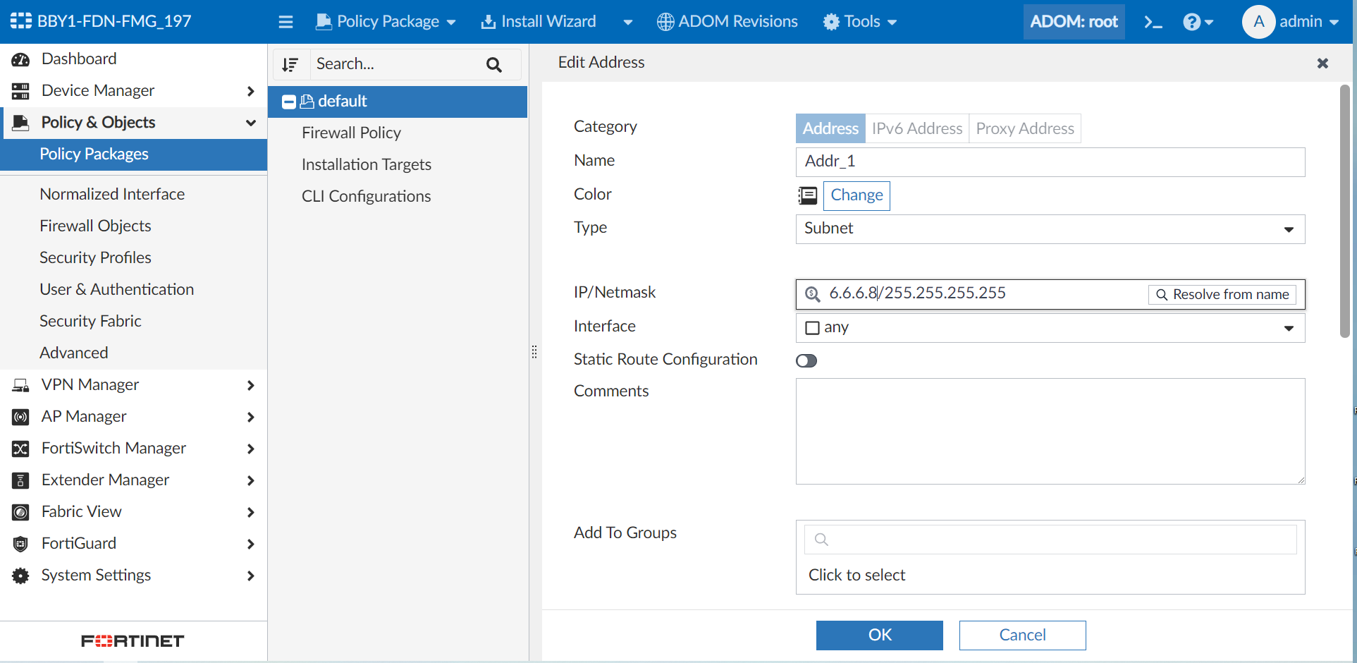 Partial install pushes only the instructed configuration (JSON API) 7.4.1 | FortiManager 7.4.0 ...